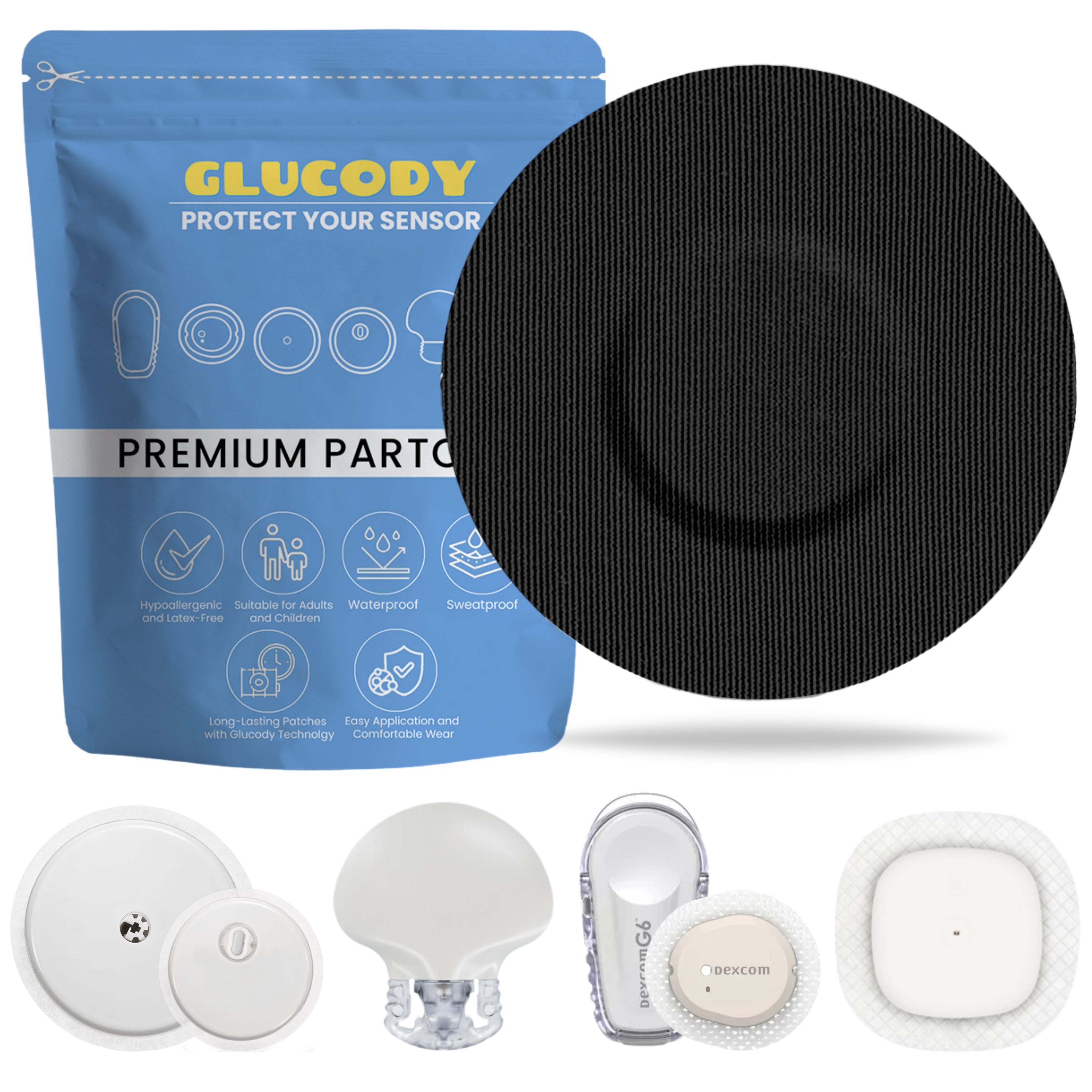 Diabetes Sensor Protective Patch Black 20pc – GLUCODY